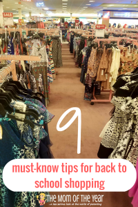 9 Super-Smart Back to School Shopping Tips - The Mom of the Year