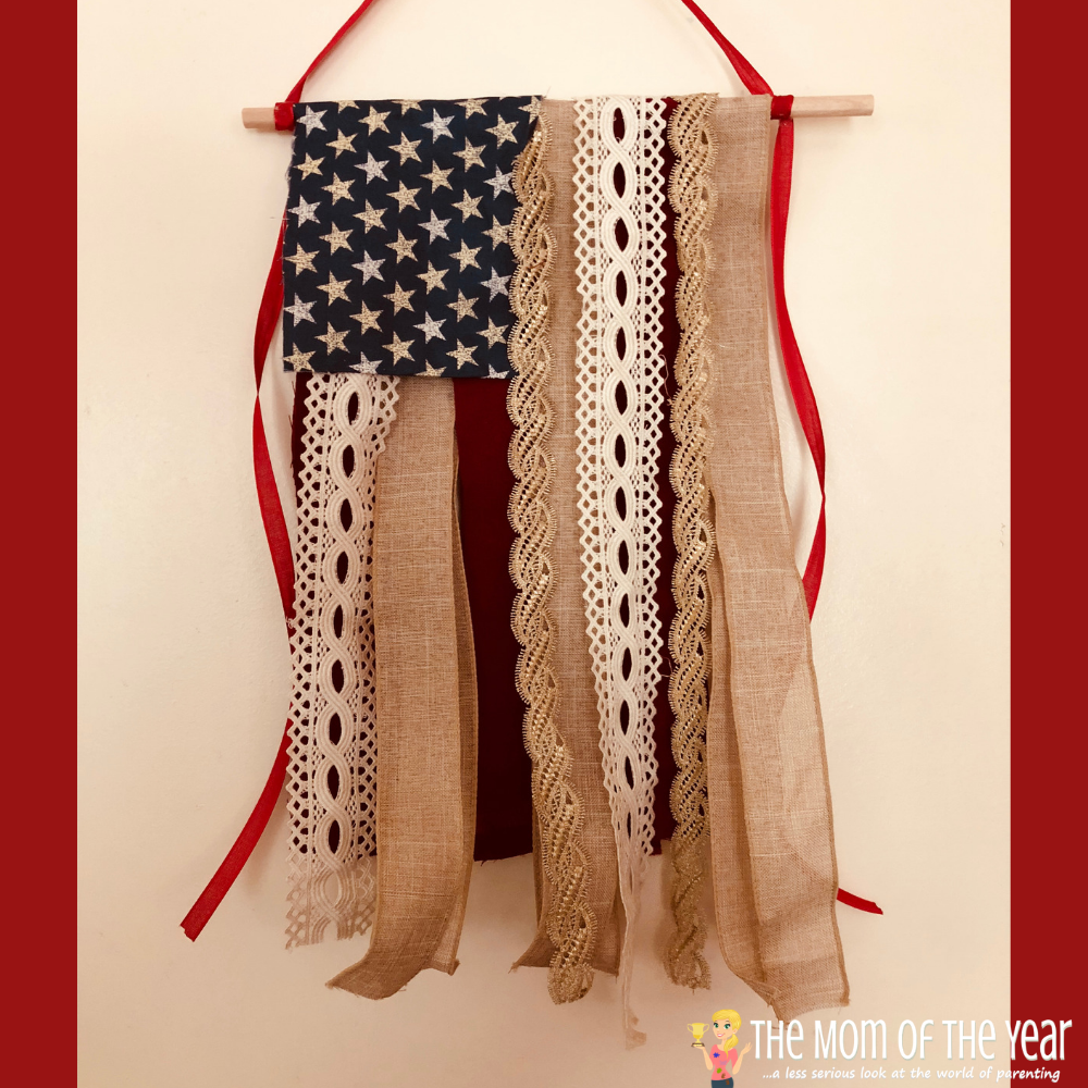 DIY Ribbon Flag - The Mom of the Year