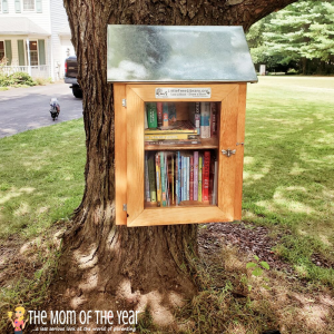 little free library tree - The Mom of the Year